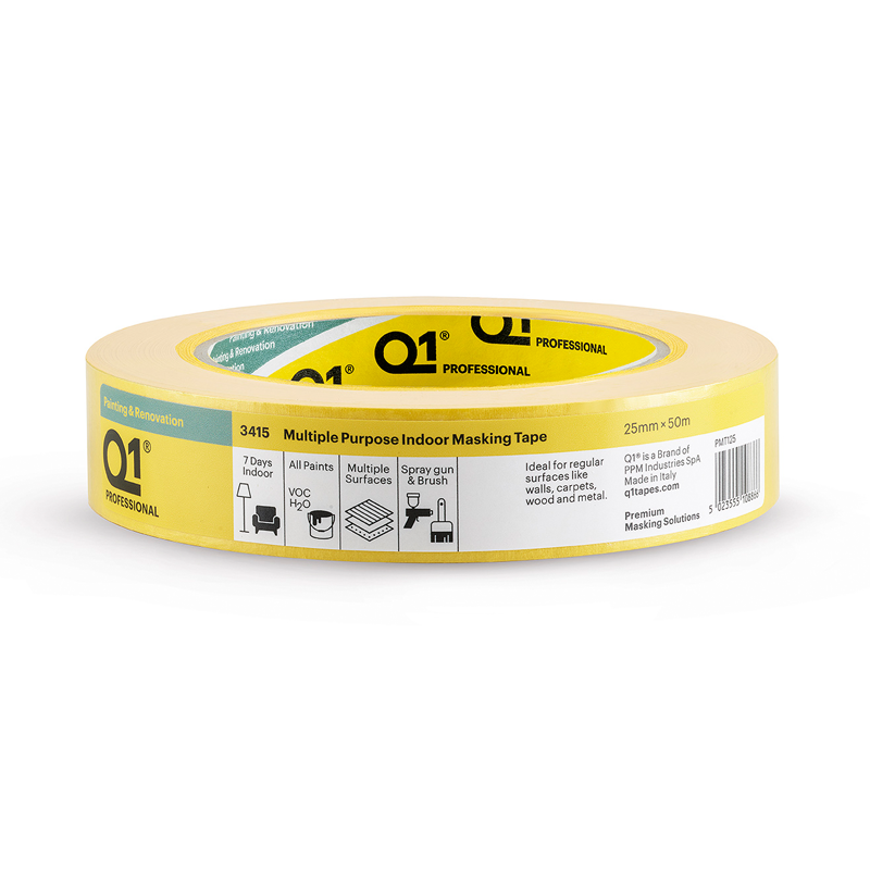 Q1 Multi-Purpose 3415 Masking Tape (1") 24mm x 50m – Tapes Wholesale