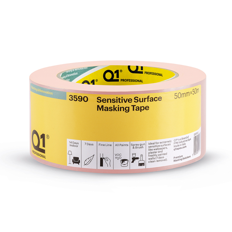 Q1 Sensitive Surface 3590 Masking Tape (2") 50mm x 50m – Tapes Wholesale