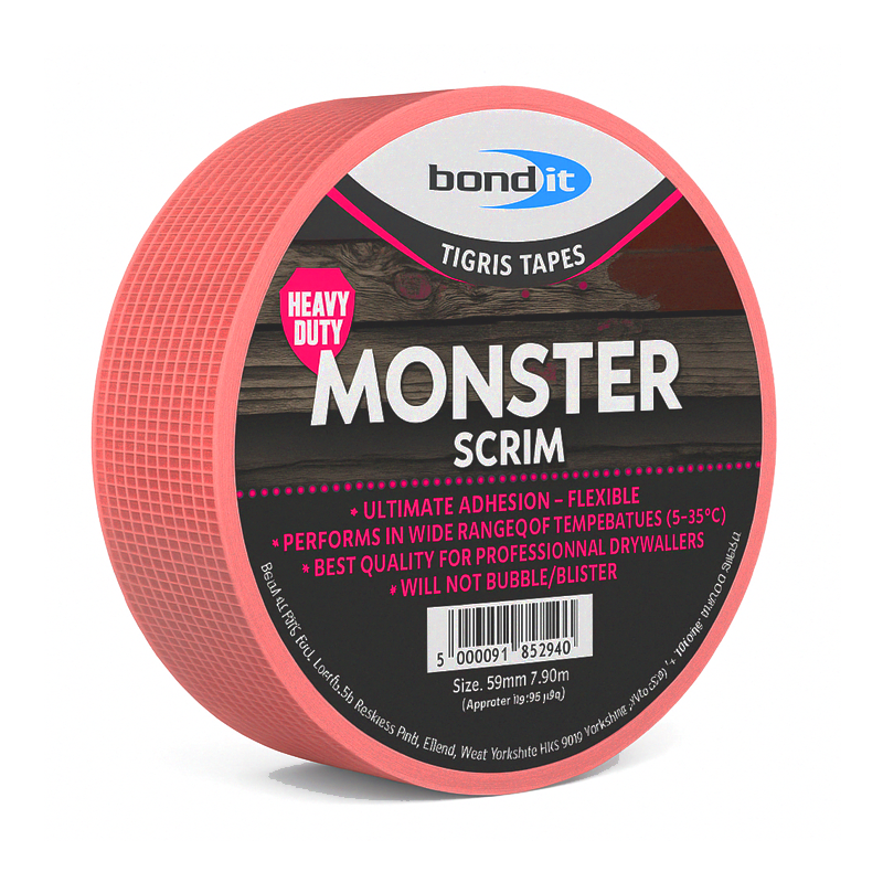 Bond It Pink Scrim Plaster Board Tape (2") 50mm x 90m – Tapes Wholesale